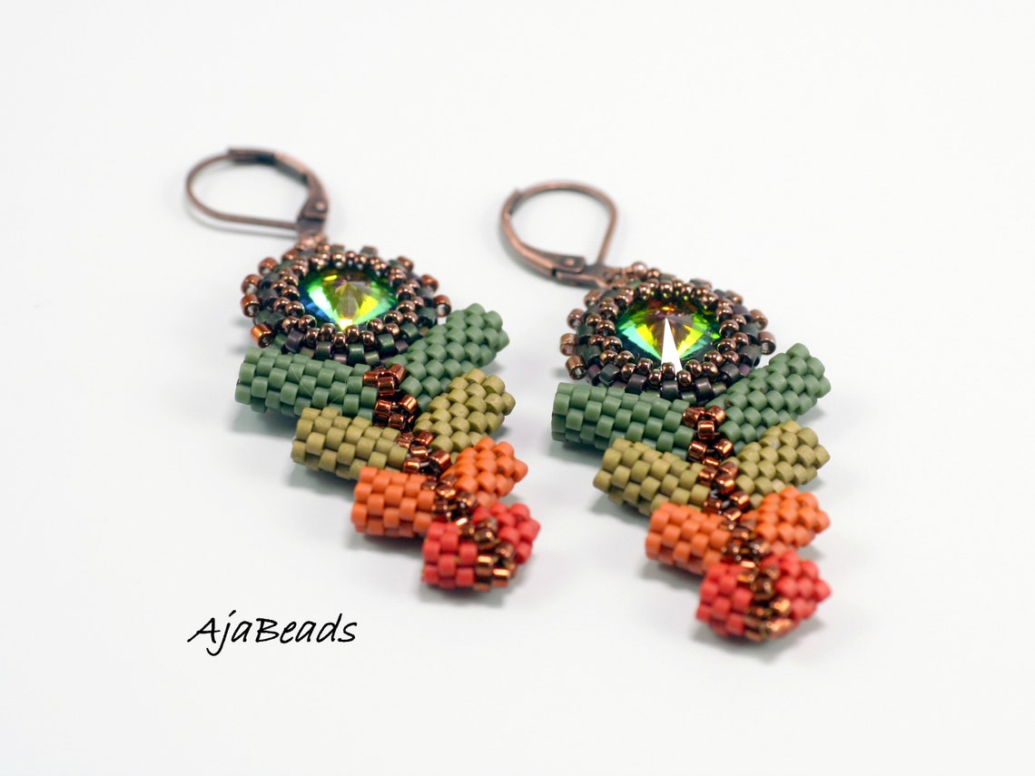 Beading Tutorial - Arrow - Pendant + Earrings - Etsy