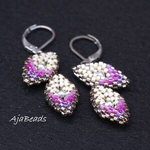 Beading Tutorial - Drop - Beaded Pendant + Earrings - Etsy