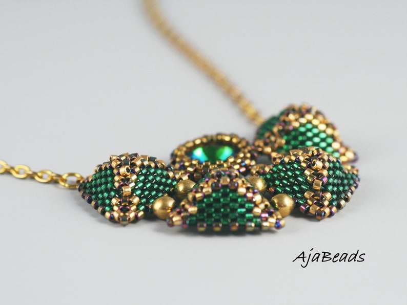 Beading Tutorial Butterfly Necklace With a Rivoli | Etsy