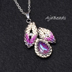 Beading Tutorial - Drop - Beaded Pendant + Earrings - Etsy