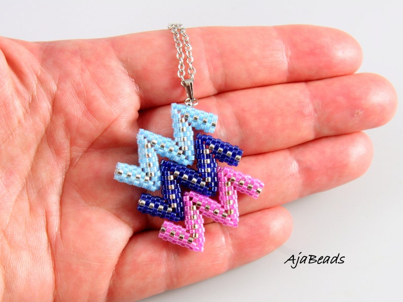 Beading Tutorial Beaded Set Lightning Bolts - Etsy