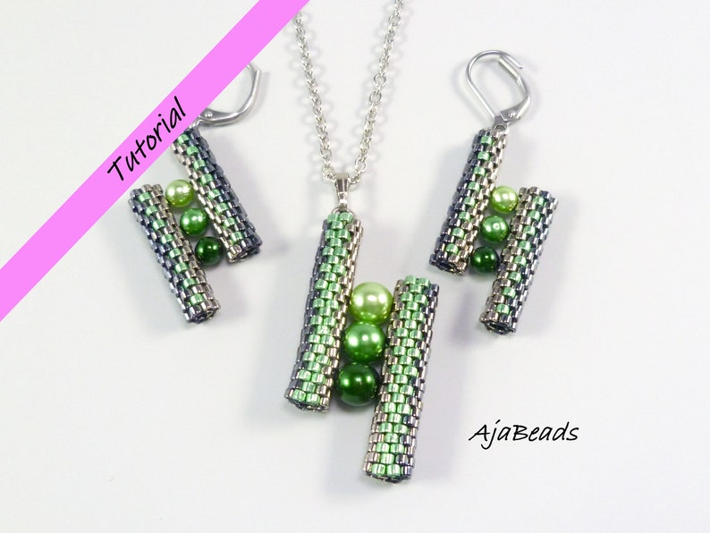 Beading Tutorial - Ladder - Beaded Pendant + Earrings - Etsy