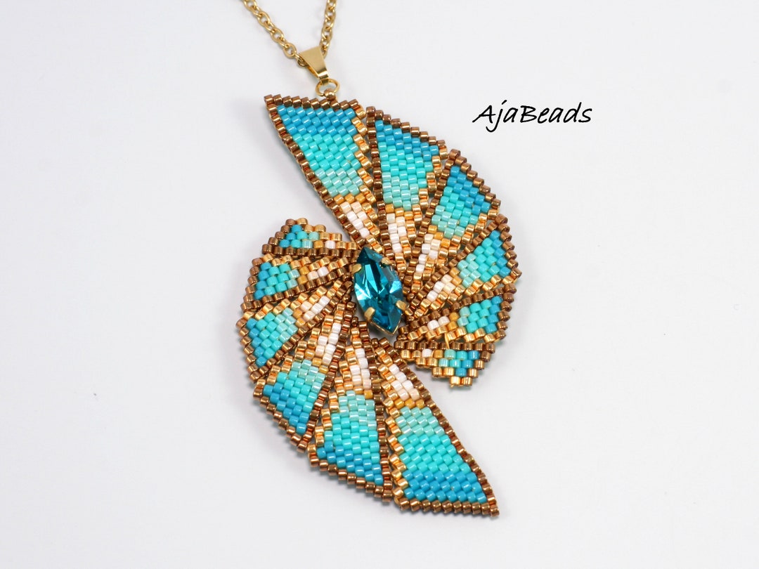 Wings Turquoise - Asymmetric Pendant - Etsy
