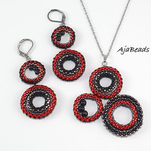 Beading Tutorial - Nested Circles - Pendant + Earrings - Etsy