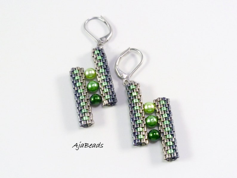 Beading Tutorial - Ladder - Beaded Pendant + Earrings - Etsy