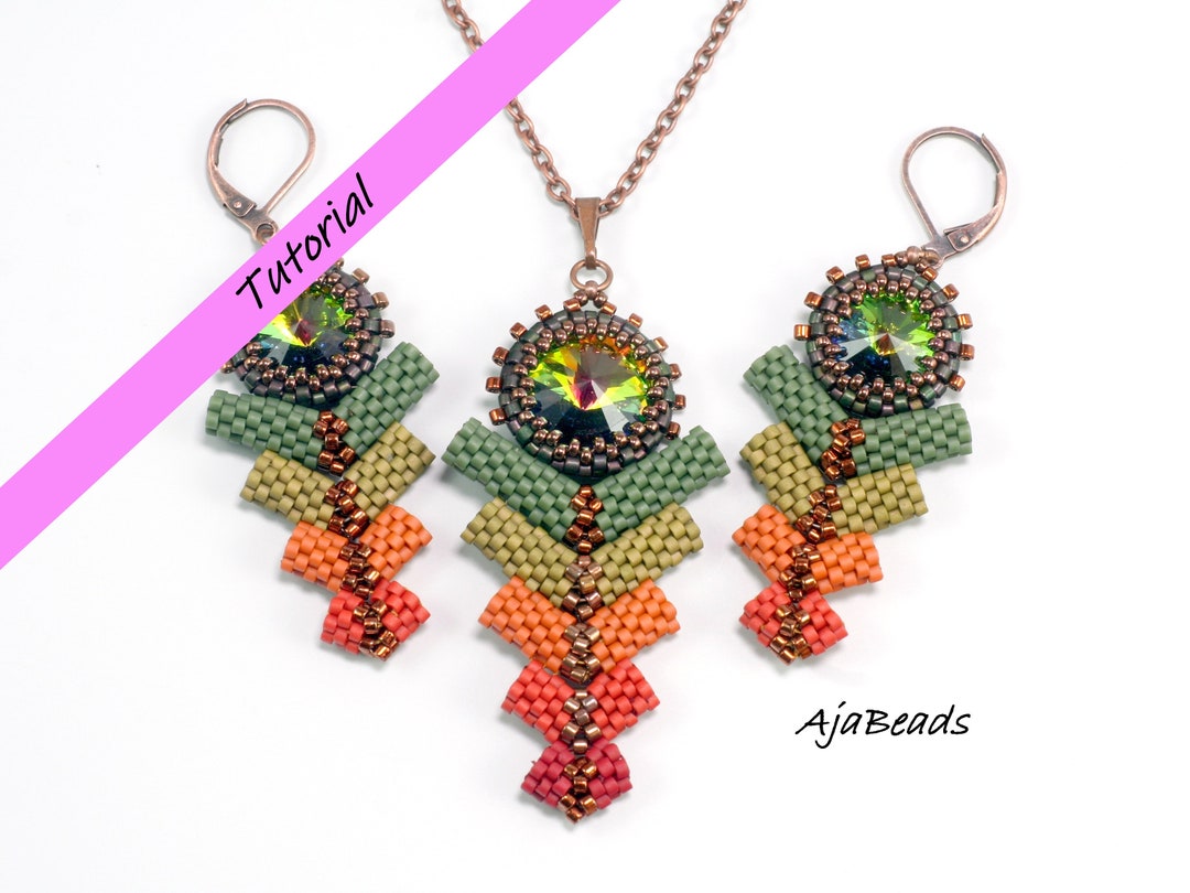 Beading Tutorial - Arrow - Pendant + Earrings - Etsy