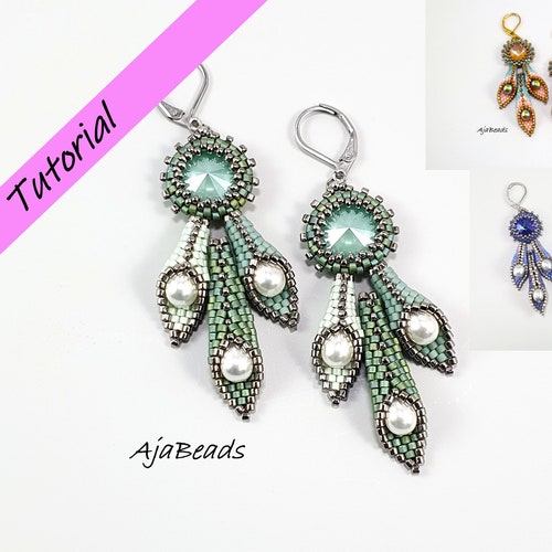 Beading Tutorial Honeycomb Beaded Necklace With Rivoli - Etsy