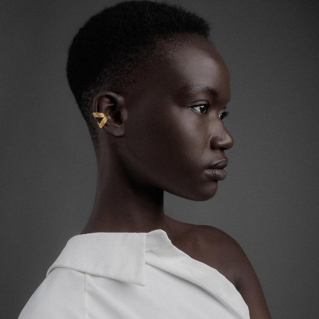 Sterling Silver Geometric Ear Cuff: No Piercing Minimalist Jewelry - Etsy