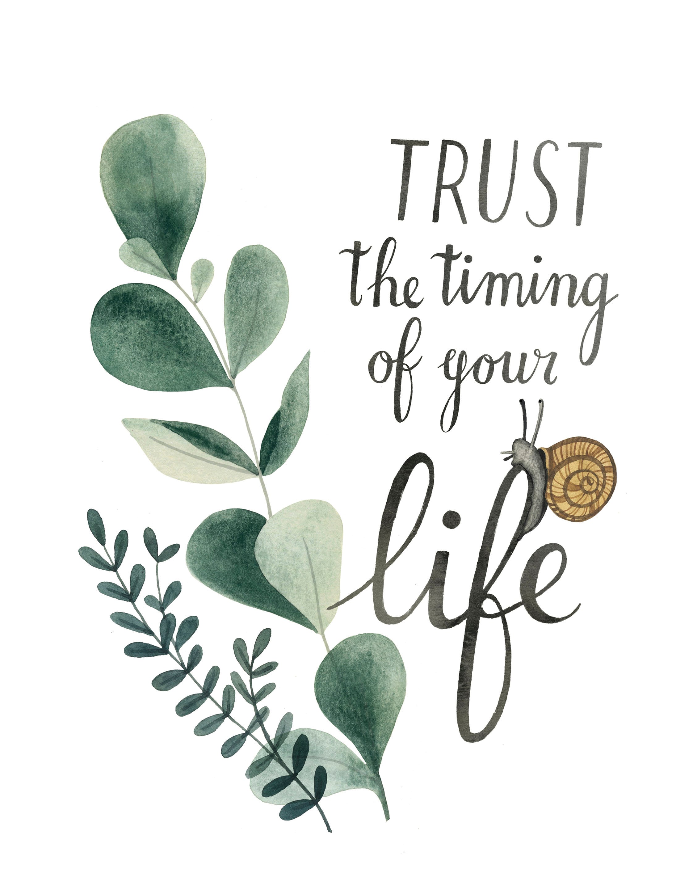 Trust the timing inspirational quote - Etsy España