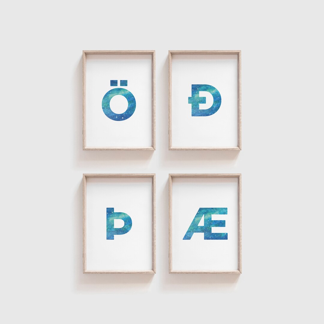 Icelandic Postcards Icelandic Letters Northern Lights Watercolor ...