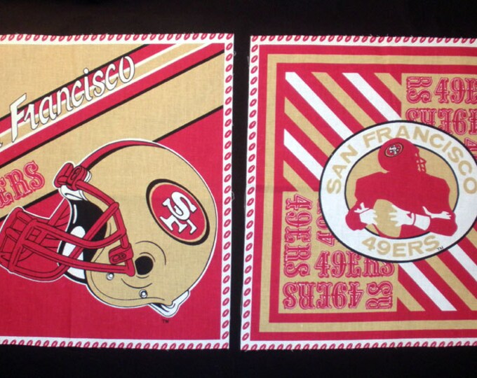 San Francisco 49ers Fabric Pillow Panel Quilt Block 2 Pieces - Etsy