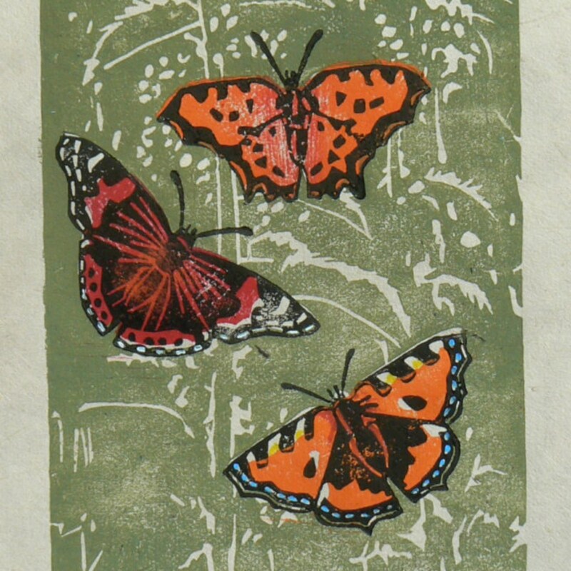 Butterfly Linocut - Etsy