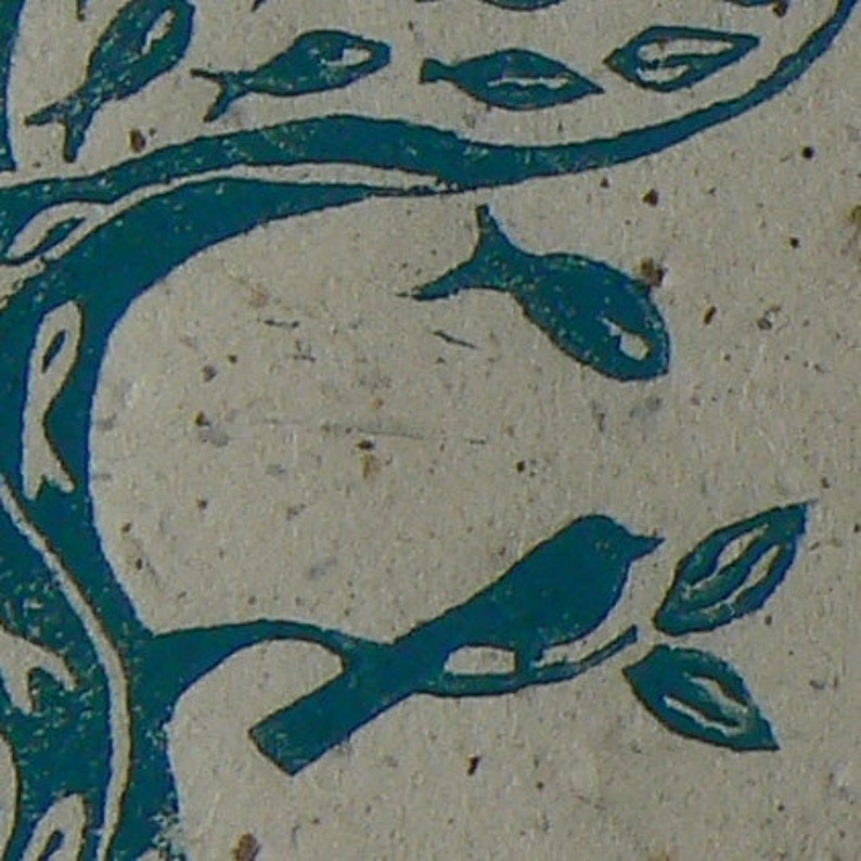 Sea Tree Linocut Print - Etsy