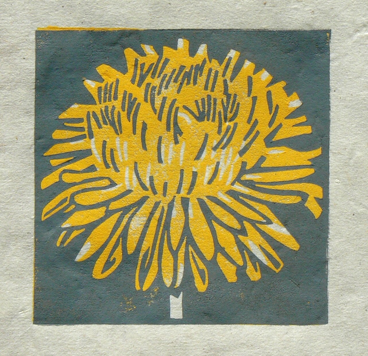 Dandelion Mini Linocut Print - Etsy