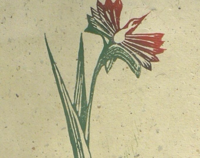 Phoenix Lily Linocut Print - Etsy