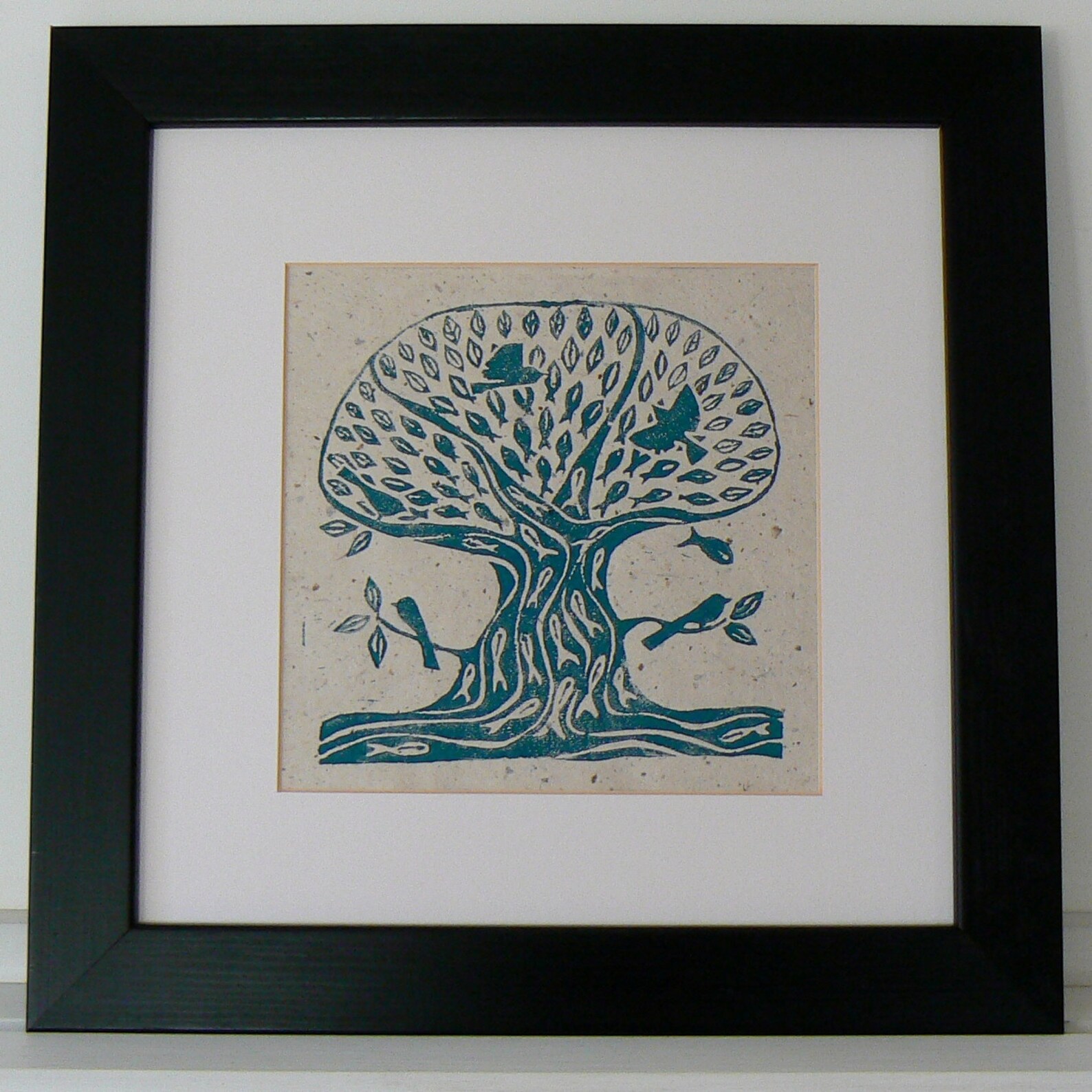 Sea Tree Linocut Print - Etsy UK