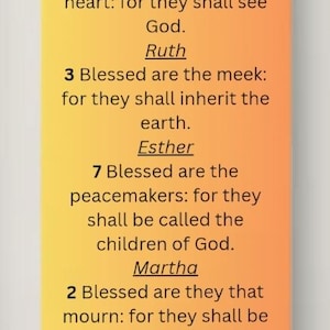 OES Eastern Star Beatitudes Bookmark - Etsy