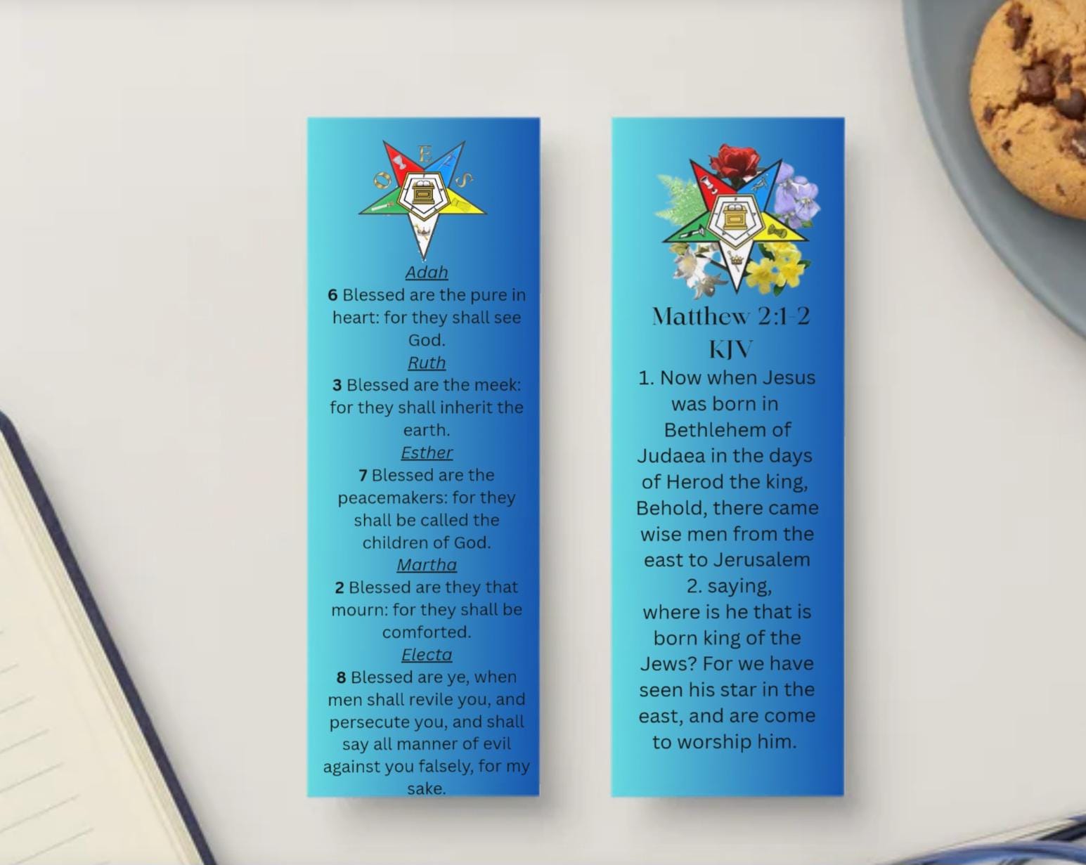 OES Eastern Star Beatitudes Bookmark - Etsy