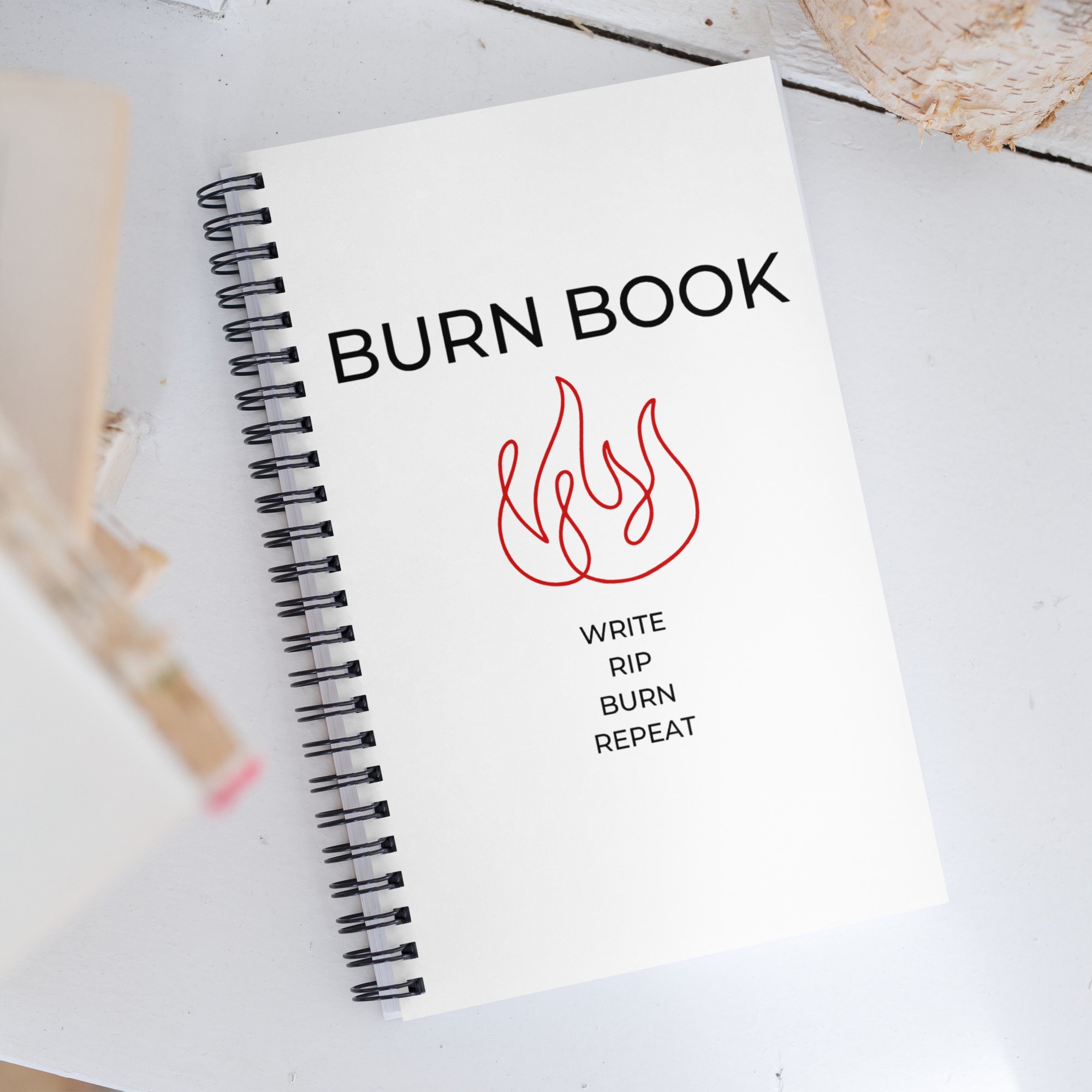 Burn Book Spiral Notebook 140 Dotted Pages Private Therapy Journaling ...