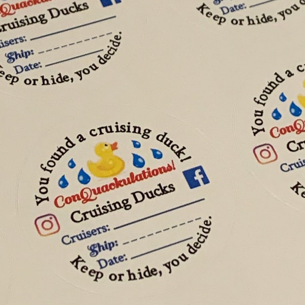 Cruising Duck Labels - Etsy