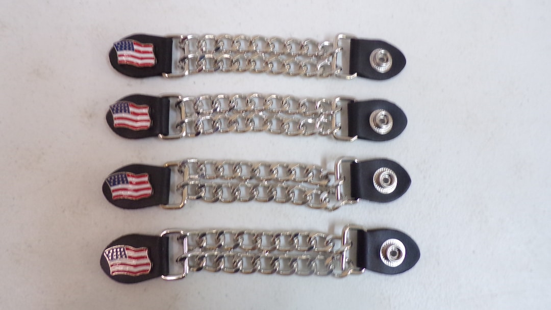 American Flag Biker Vest Extenders, Purchase Either 1,2,3, or 4 Of ...