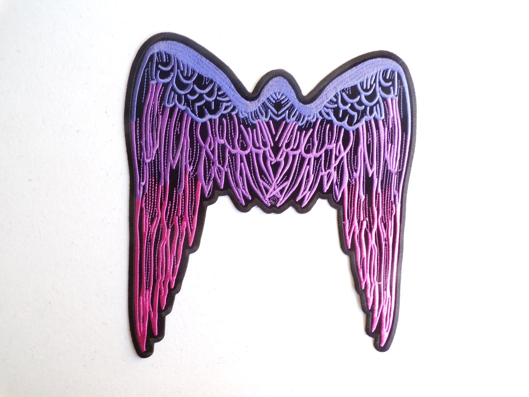 Awesome Ladies Tri Color Angel Wings Biker Back Patch 8.8x8 Approx. - Etsy
