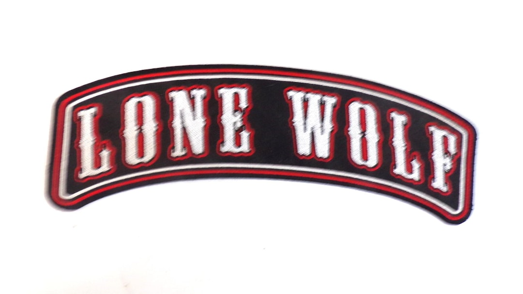 Large Lone Wolf Rocker Patch Roughly 10"x4". Free Shipping. - Etsy