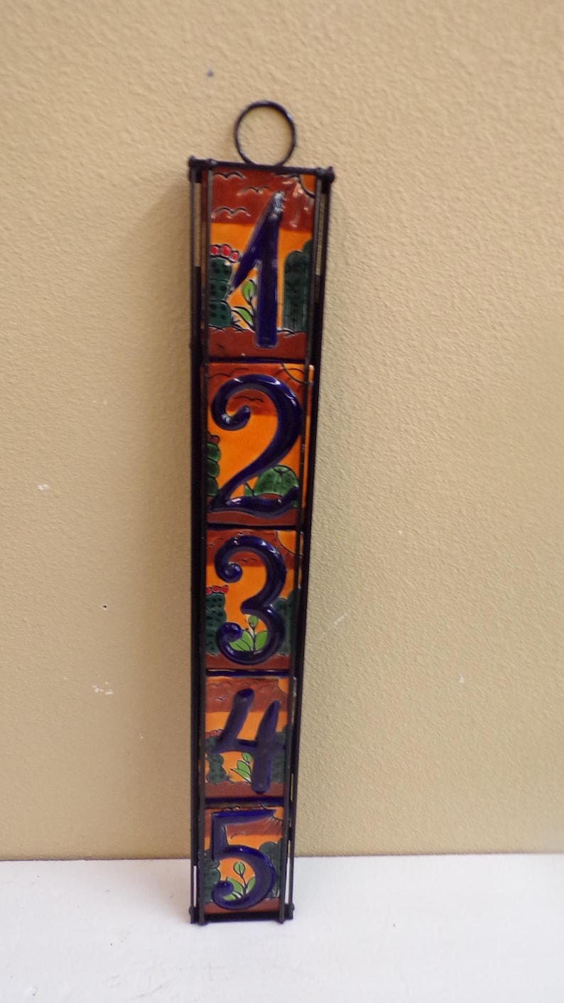 Vertical Metal Frame for 5.5x3.5 Talavera Address Tiles – Frame Only No ...