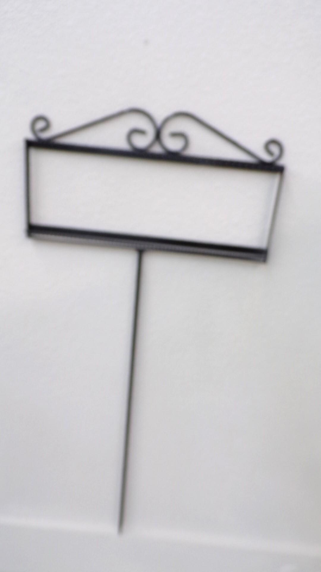 Iron Address Stake Frame for 6x3 Talavera Tiles – Horizontal In‑ground ...