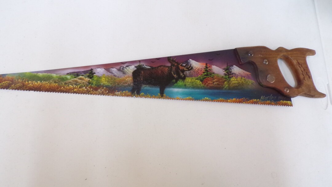 Awesome Hand Painted Carpenters Hand 30 Saw Blade as - Etsy