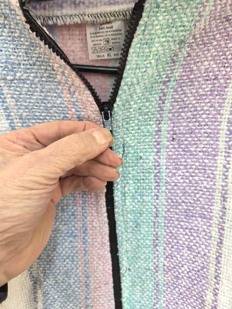 XL Zipper Baja Surfer Beach Hoodie Poncho – Serape Outerwear From ...