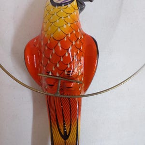 Large 11 Parrot on a Hanging Wire Frame, Hand Made, Hand Painted ...