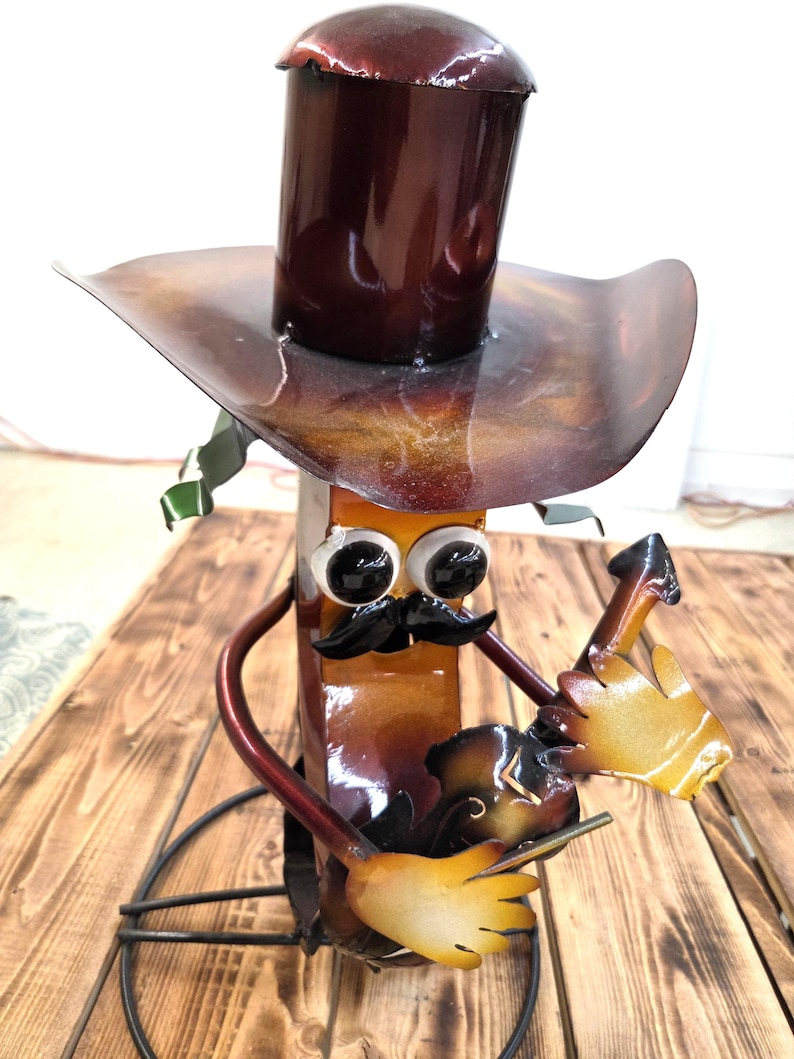 Handmade Southwestern Fiddle‑playing Señor Pepper • 20” Tall Artisan ...