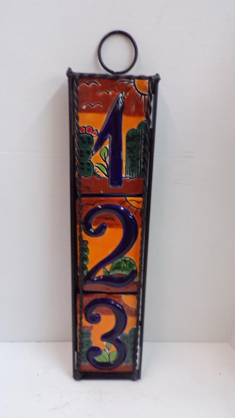 Vertical Metal Frame for 5.5x3.5 Talavera Address Tiles – Frame Only No ...