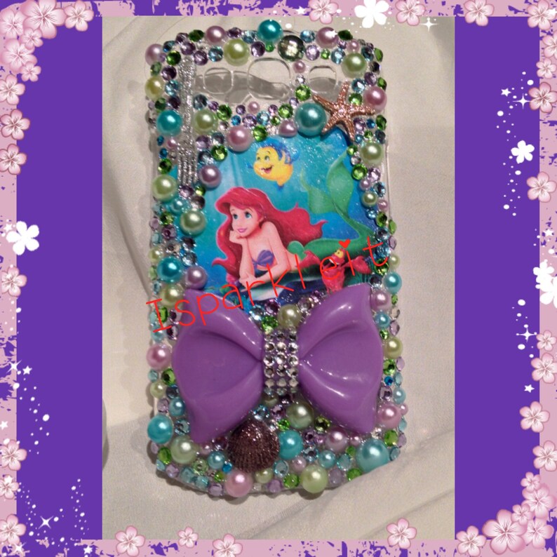 Custom Bling RhinestoneSparkle Beach Scene Phone Case | Etsy