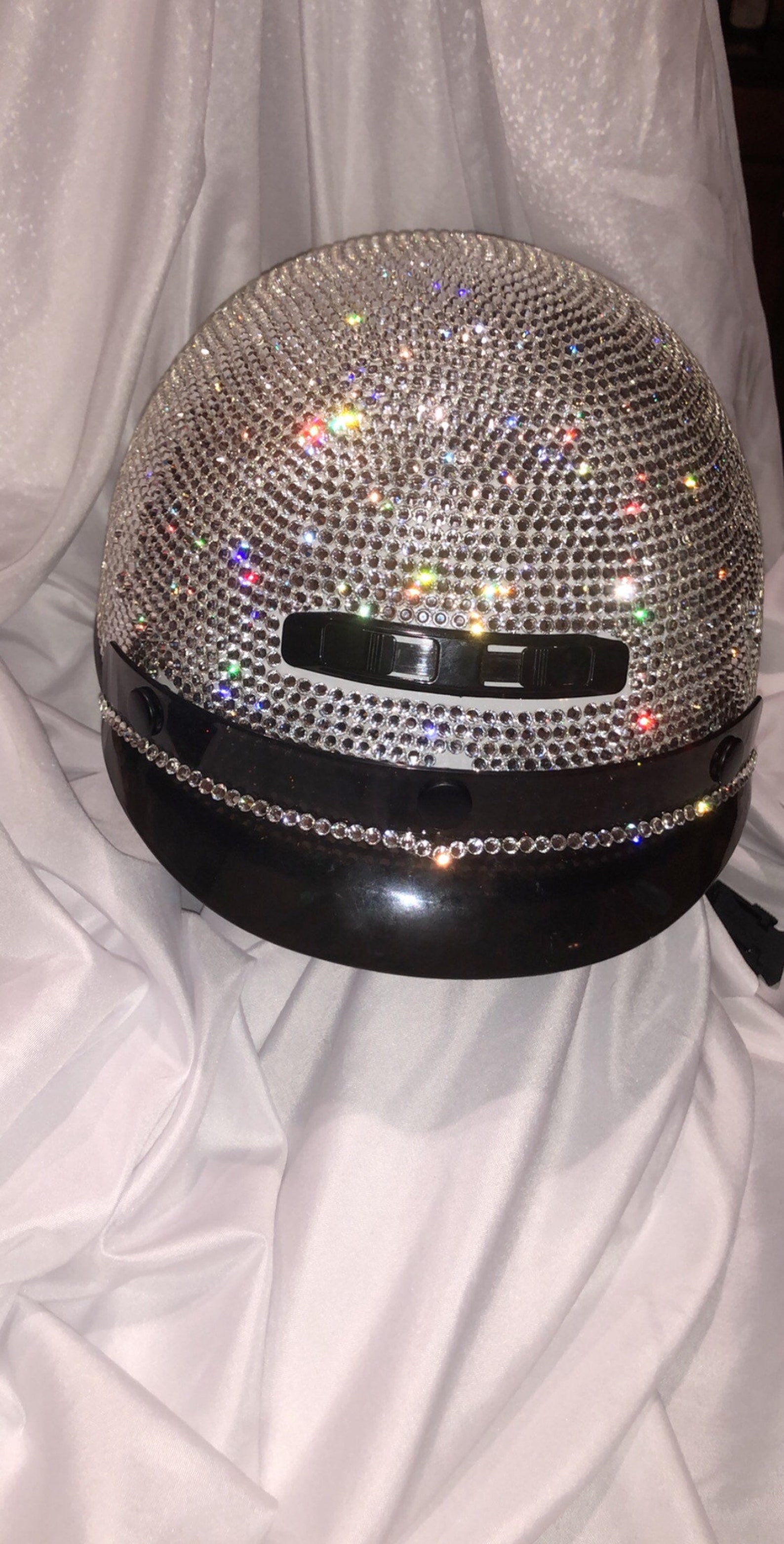 Swarovski Crystal Motorcycle Helmet - Etsy