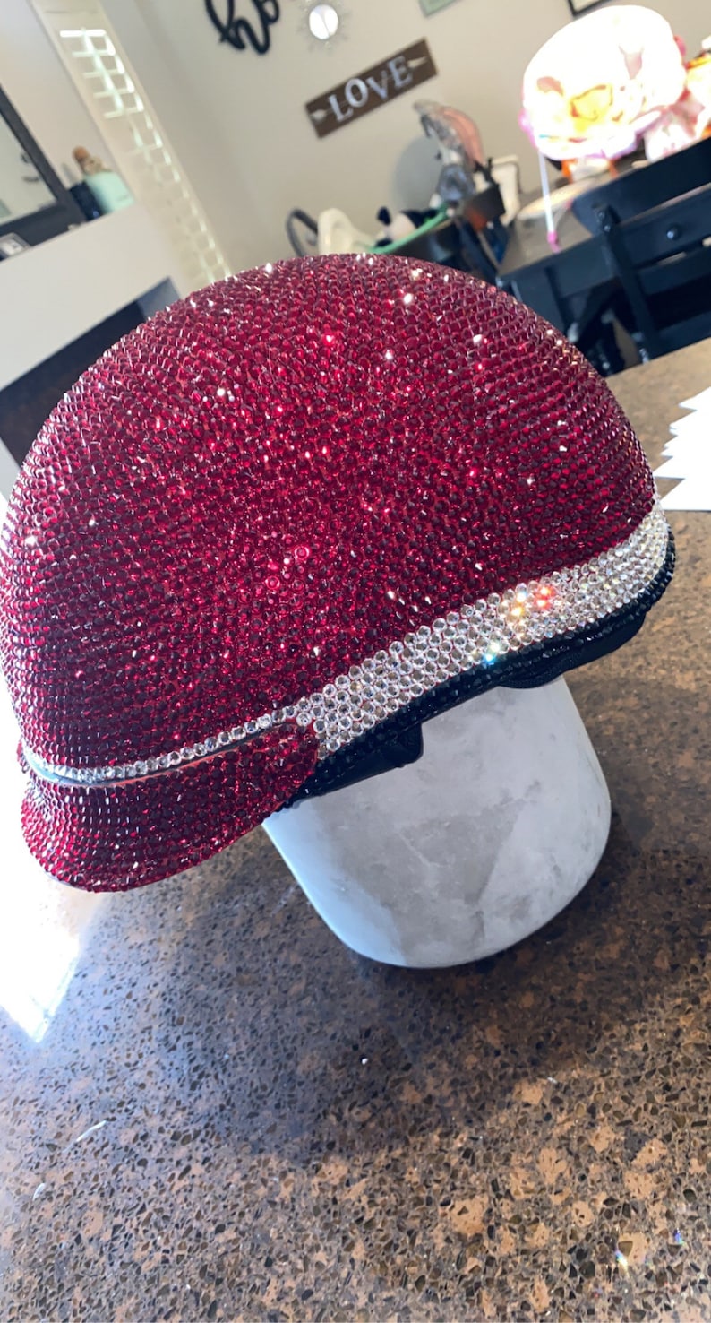 Swarovski Crystal Motorcycle Helmet - Etsy