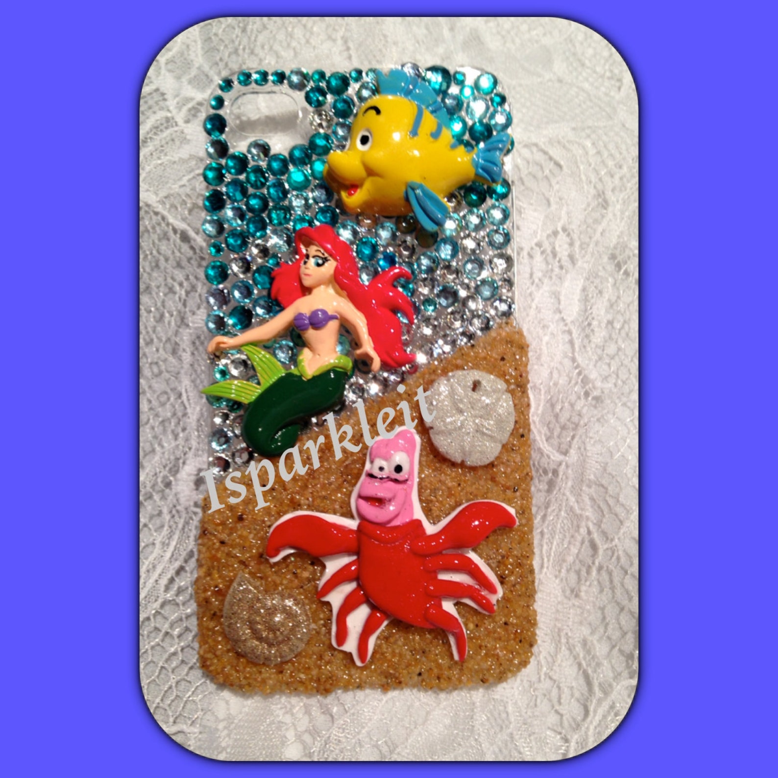 Custom Bling RhinestoneSparkle Beach Scene Phone Case | Etsy