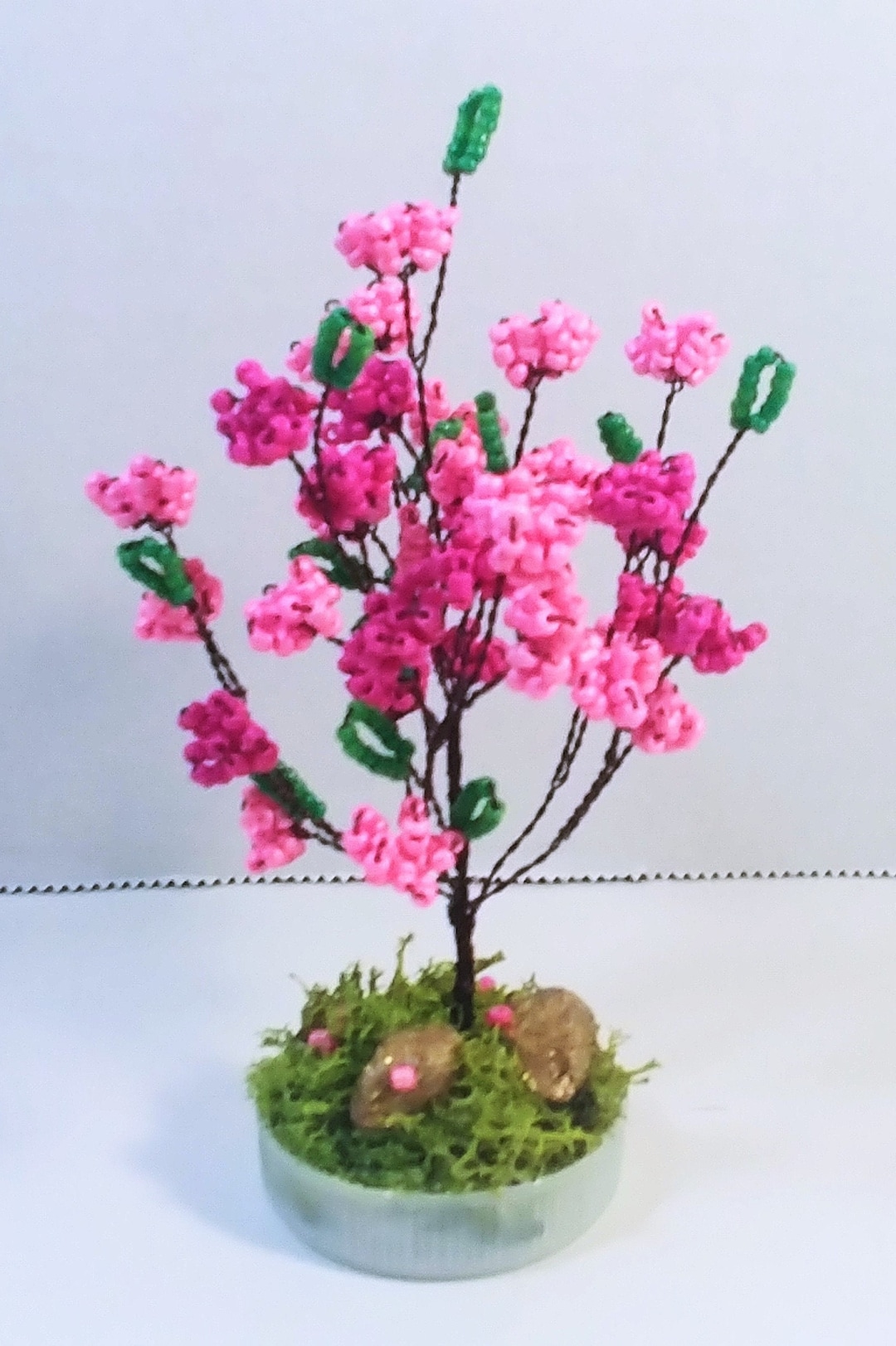 Miniature Beaded Cherry Blossom Tree Beaded Sakura Tree Handmade ...