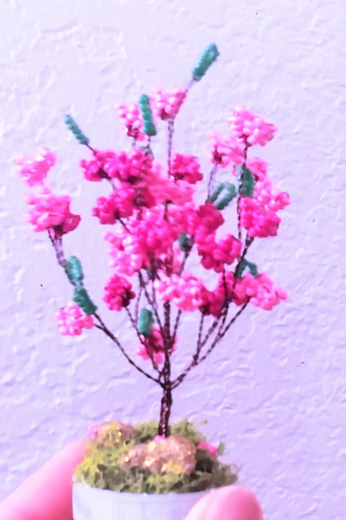 Miniature Beaded Cherry Blossom Tree Beaded Sakura Tree Handmade ...