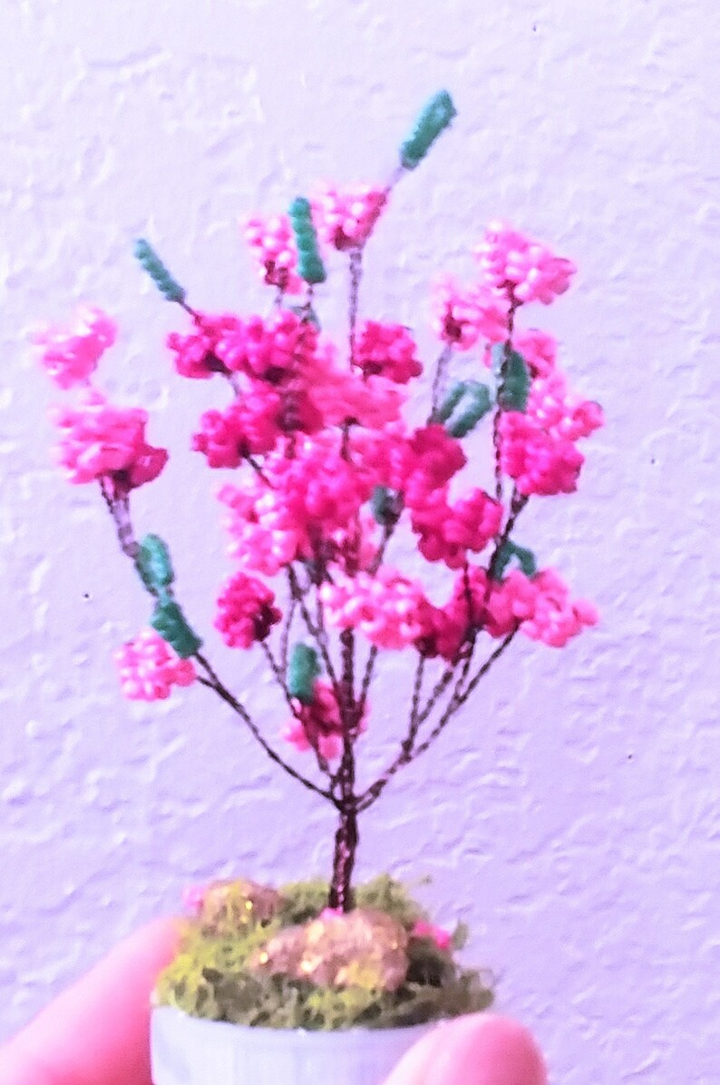 Miniature Sakura Cherry Blossom Tree Seed Beads Handmade - Etsy
