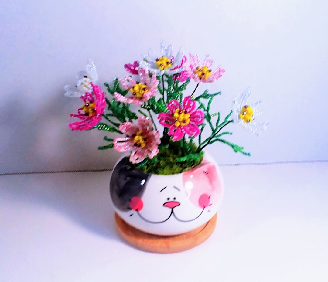 Miniature Beaded Cosmos Flowers - Etsy