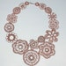 Assymetrical, Crocheted Copper Wire Lace Necklace - Etsy