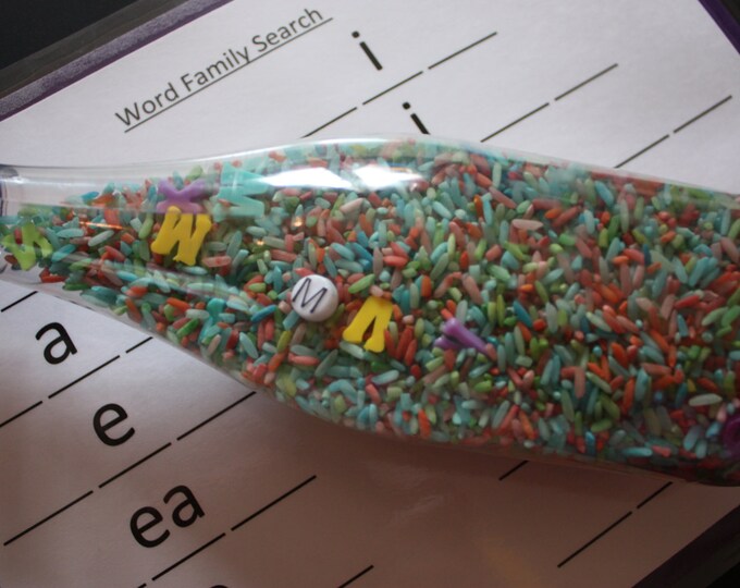 Word Family / Spelling Practice I Spy Bottle Personalized - Etsy