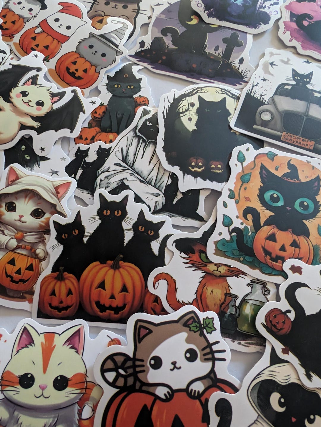 Mystery Sticker Pack / Spooky Halloween Cats/ Cute Cats / Cat Planner ...