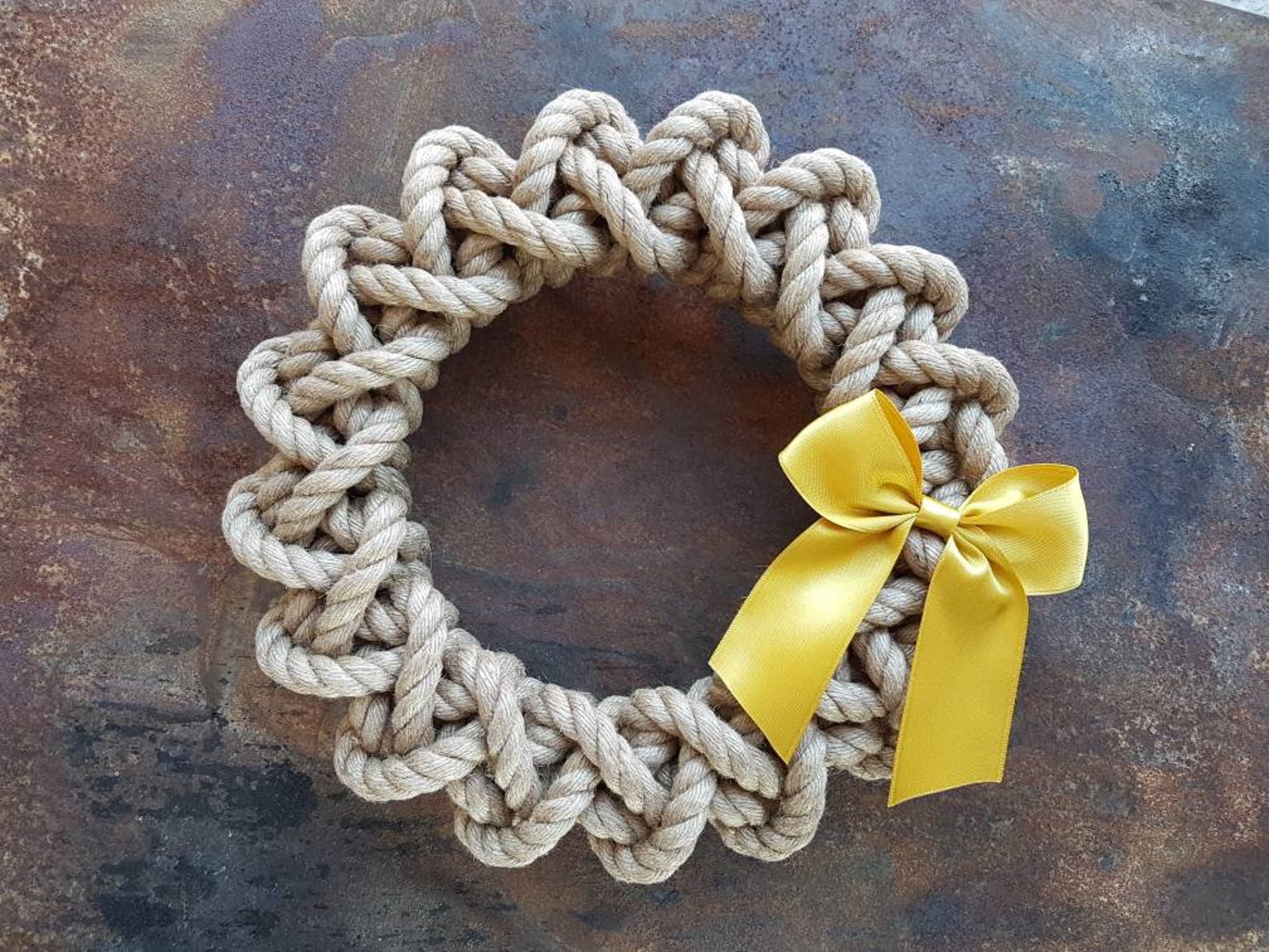 Christmas Rope Wreath for Front Door Nautical Wreath Beach - Etsy