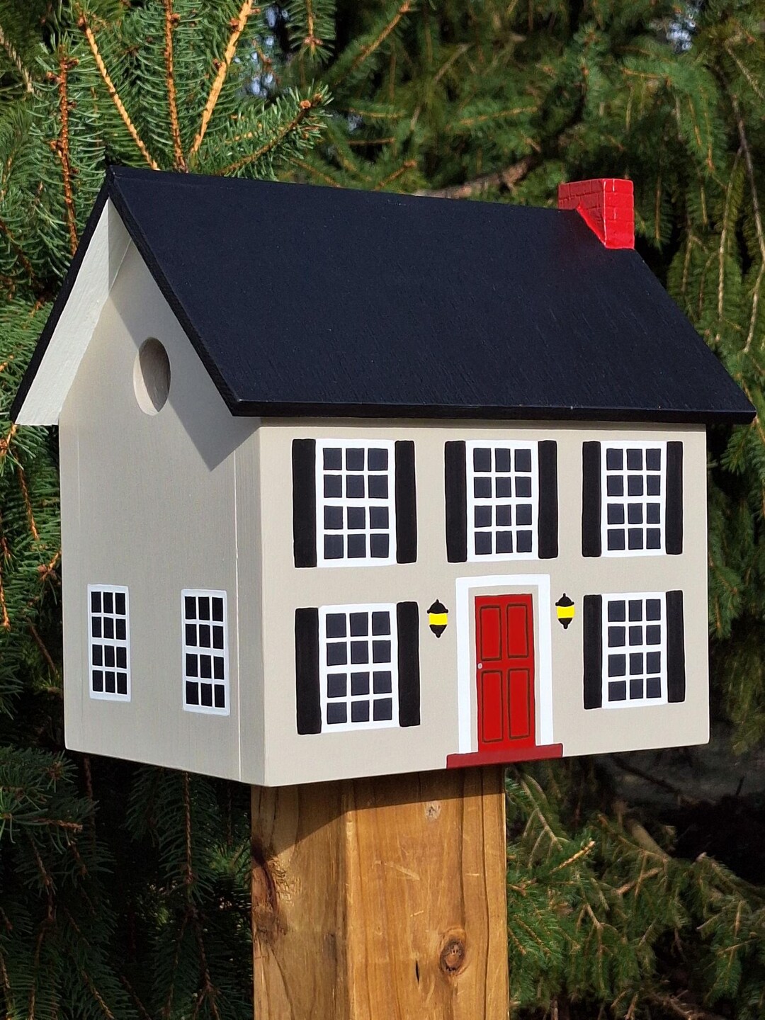 Colonial Bird House, Wooden (taupe/beige) - Etsy