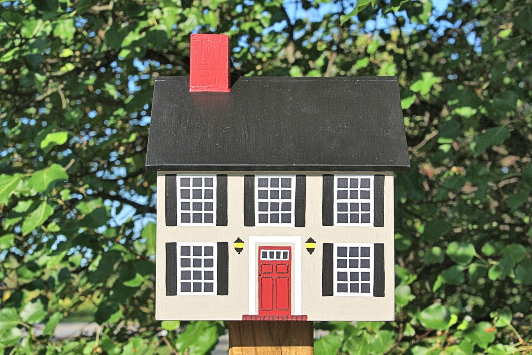 Colonial Bird House, Wooden (taupe) - Etsy