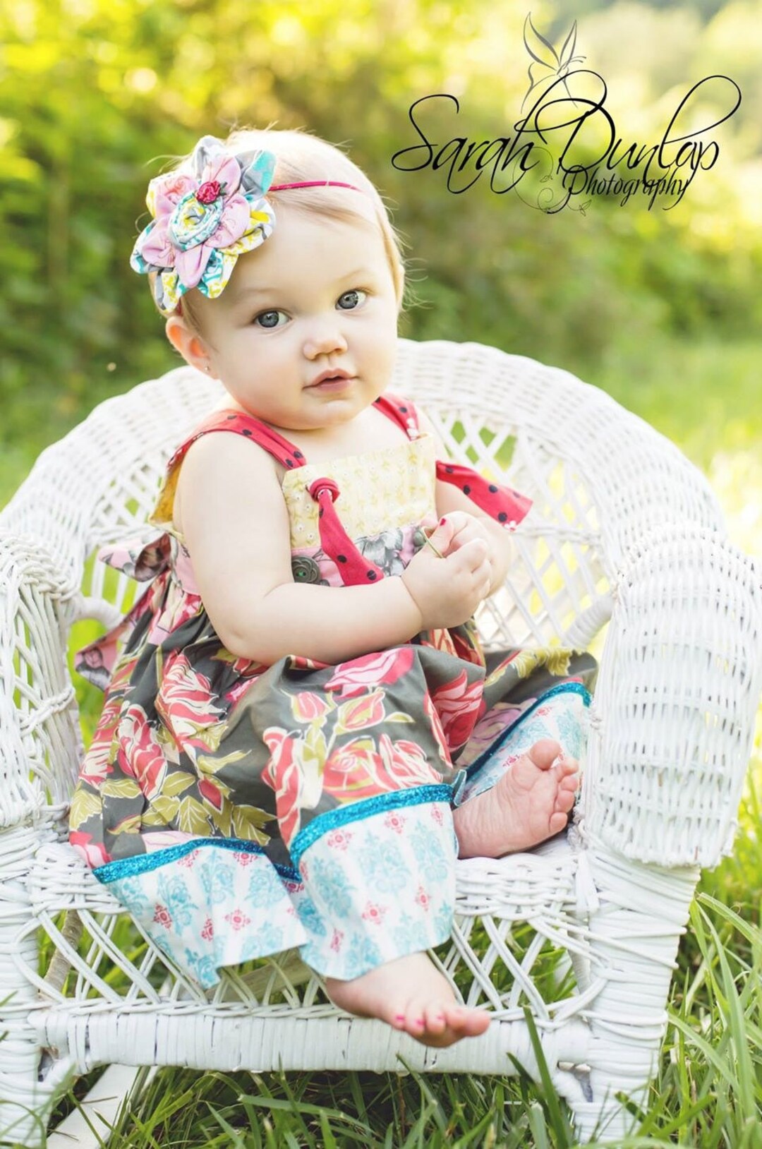 Matilda Jane Inspired.perfect Day Knot Dress.toddler Headband.elastic ...