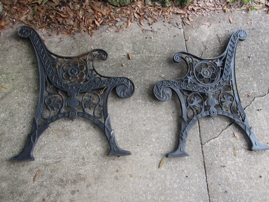 Heavy Cast Iron Bench Ends for Patio, Lanai, Garden or Deck - Etsy